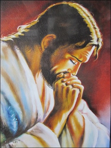 Obraz na dreve: Modliaci sa Pán Ježiš (30 x 20) - Peter Čiernik | VER.sk